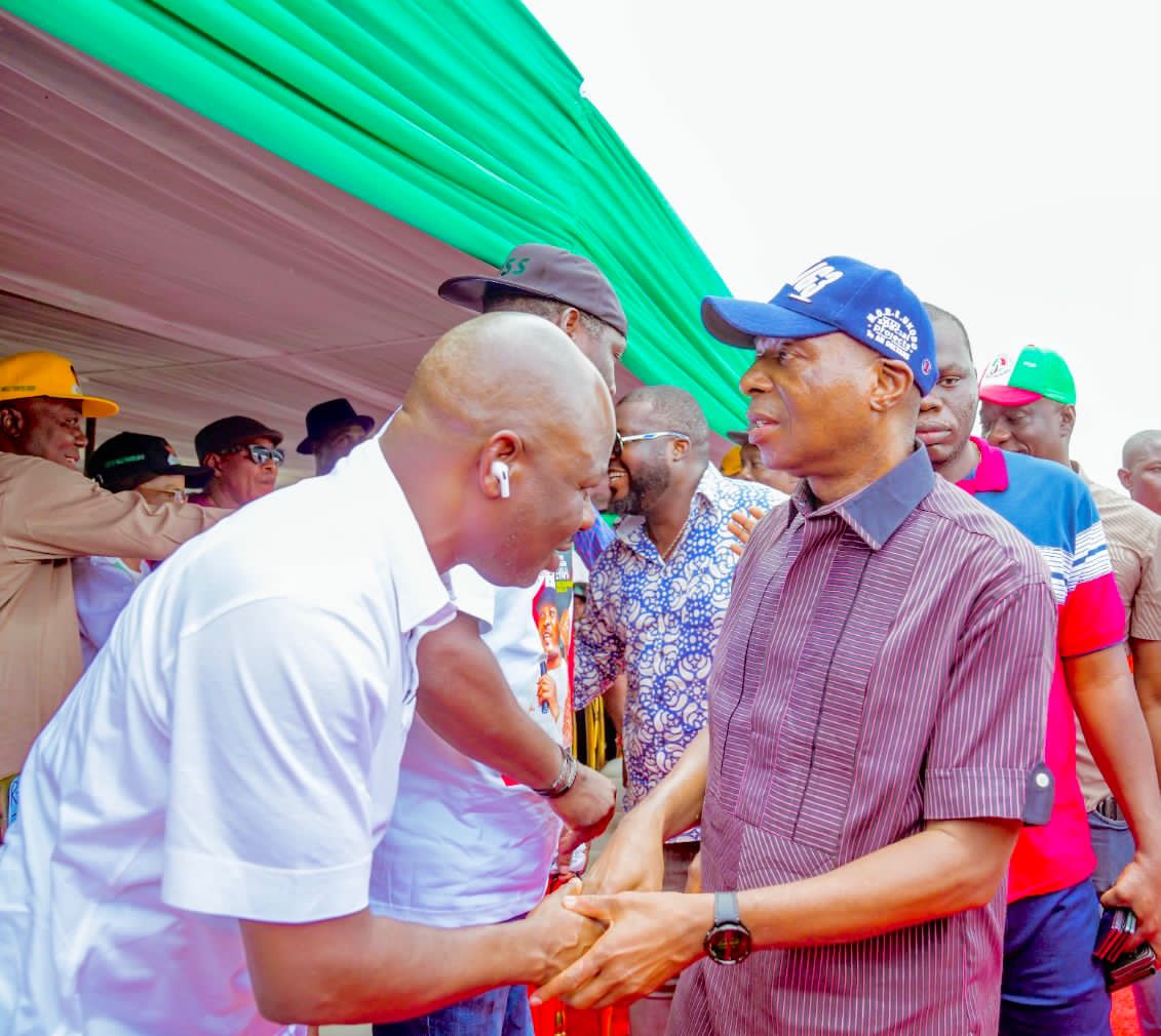 Delta Speaker Greets Senator Manager At 64.